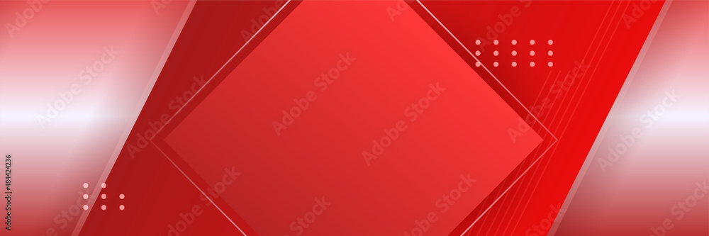 modern memphis geometric red abstract banner design background ...