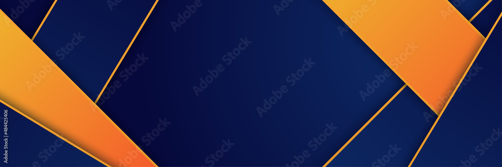 Modern blue orange abstract background banner. modern Geometric block orange blue abstract ...