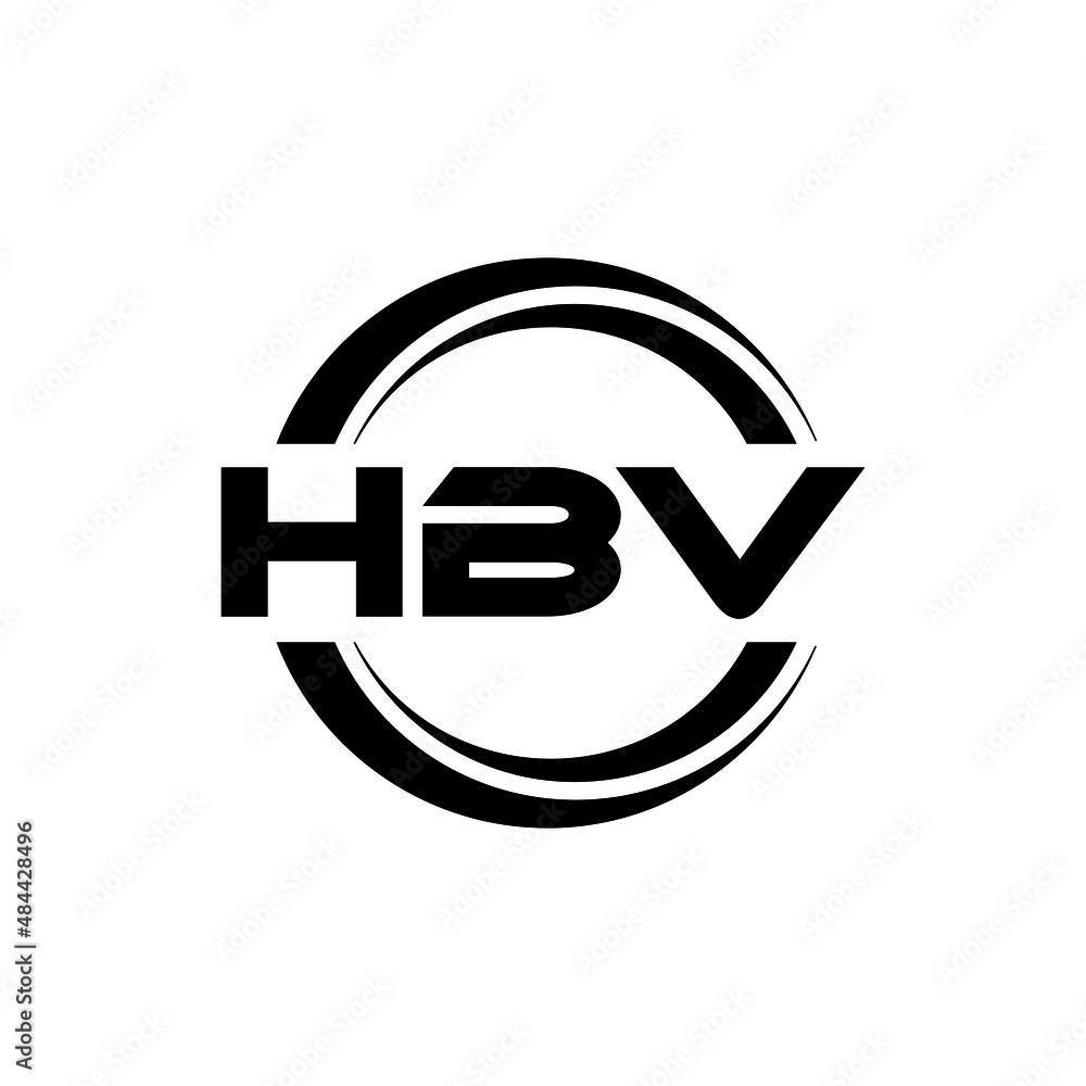 HBV letter logo design with white background in illustrator, vector ...