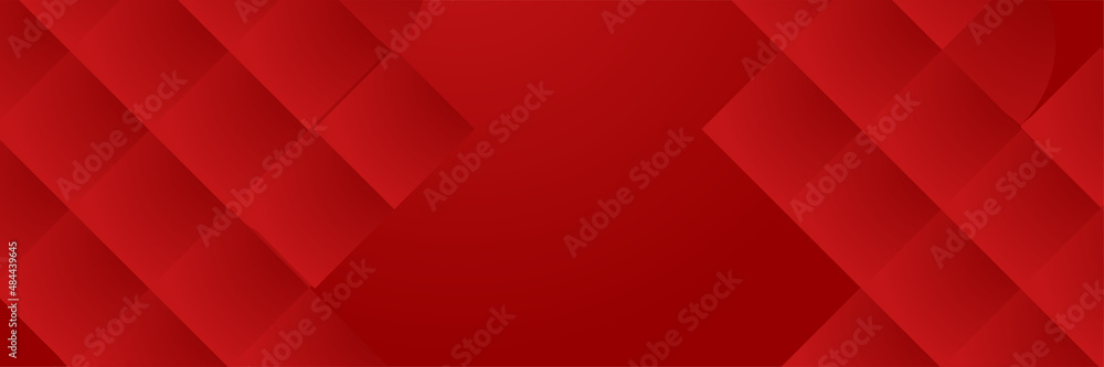 shape geometric red abstract banner design background Stock Vector ...
