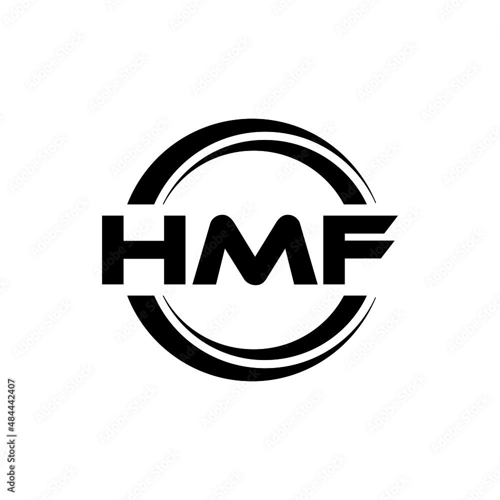 HMF letter logo design with white background in illustrator, vector ...