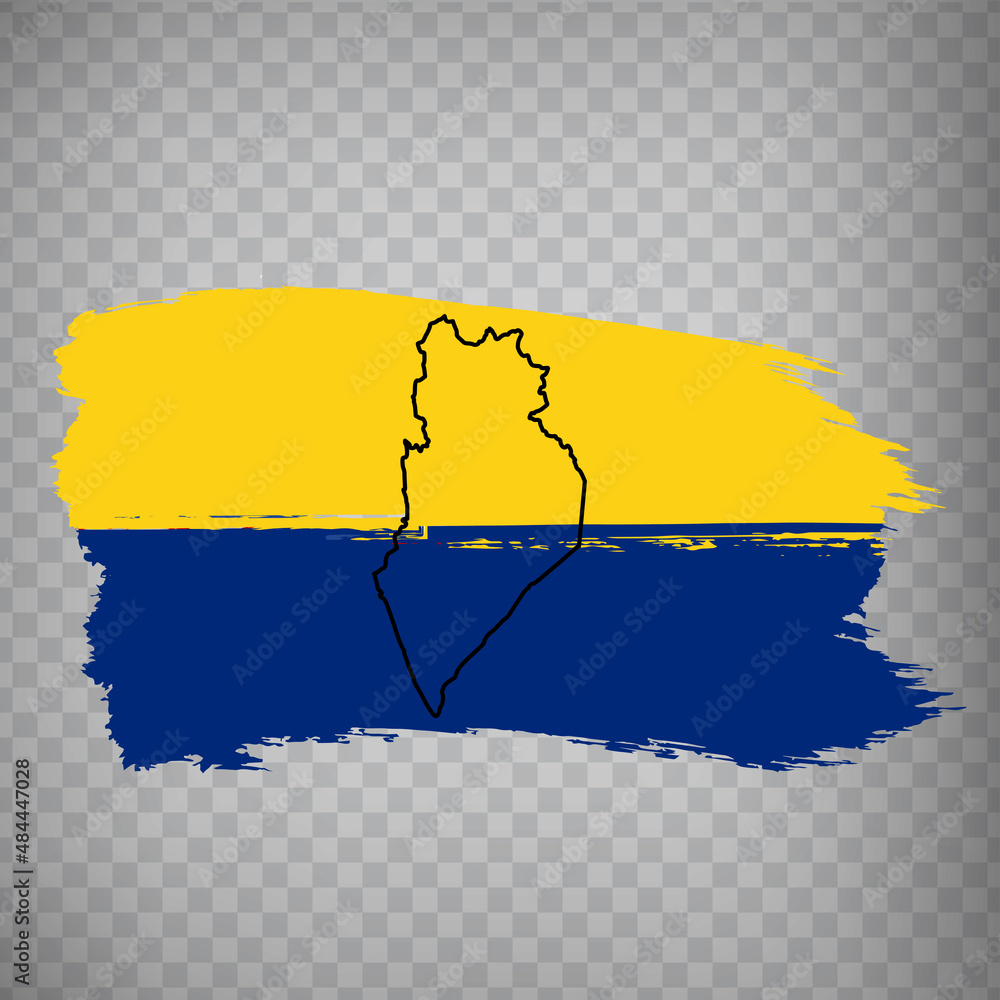 Vecteur Stock Flag of State Perlis from brush strokes. High quality map ...