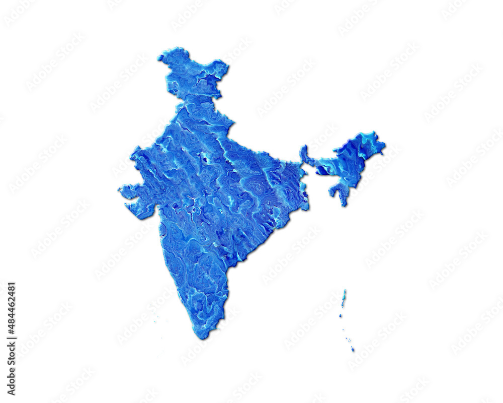Indian Map India Blue Waves Icon Logo Symbol illustration Stock ...