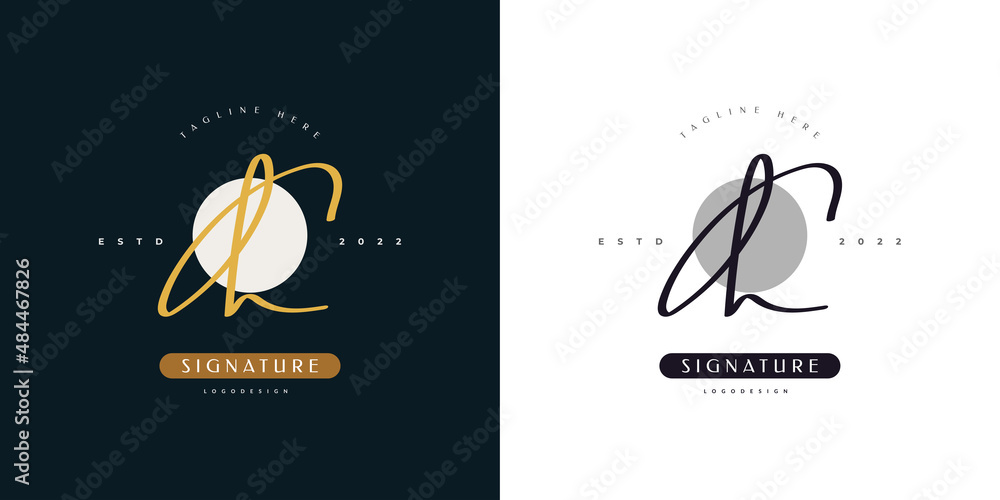 Initial CH Logo Design with Elegant Handwriting Style. CH Signature ...