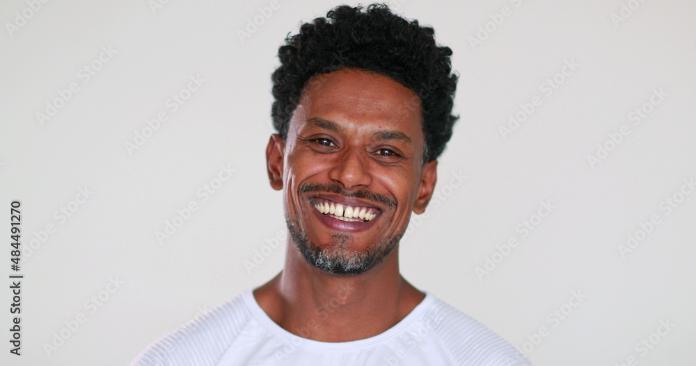 African American laughing and smiling out loud portrait face, emotional ...