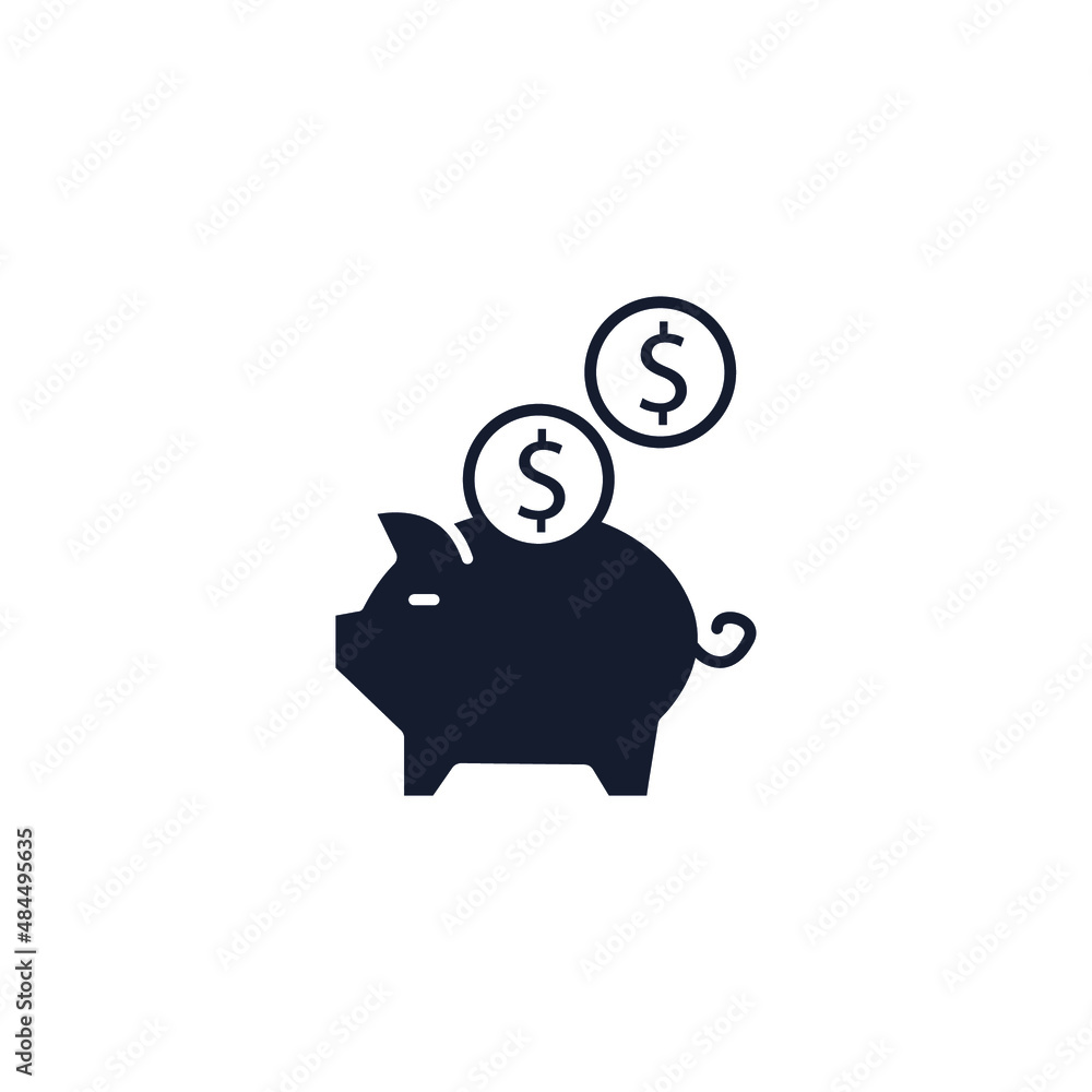 Savings icons symbol vector elements for infographic web Stock Vector ...