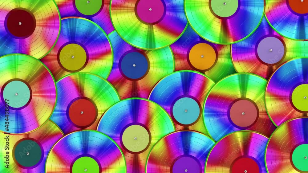 Realistic seamless looping 3D animation of the colorful trippy ...