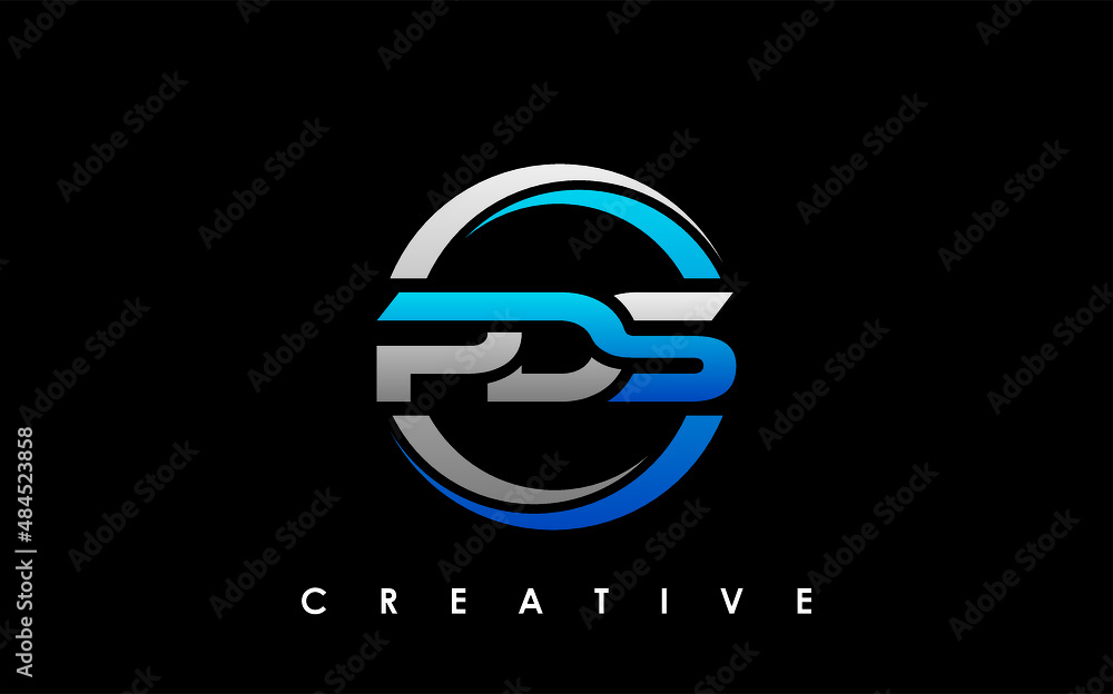 PDS Letter Initial Logo Design Template Vector Illustration Stock ...
