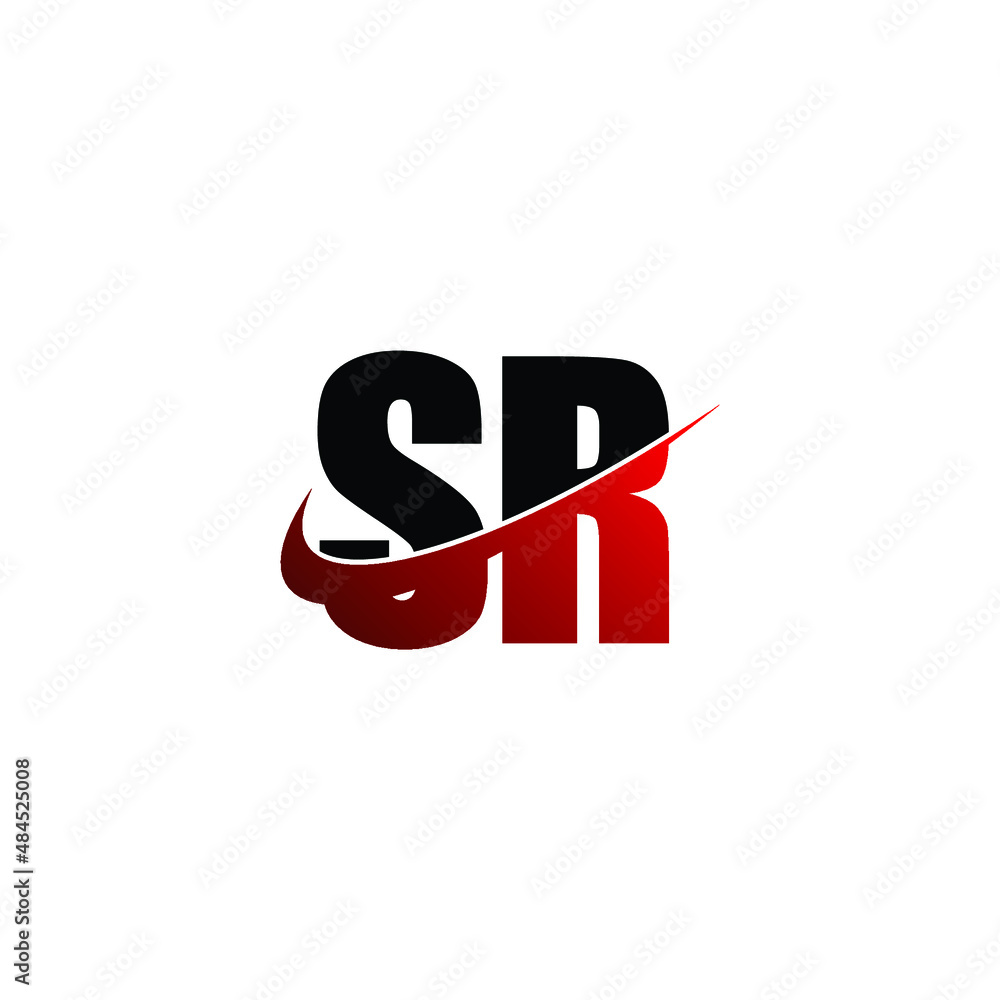 Letter SR simple logo design vector Stock Vector | Adobe Stock