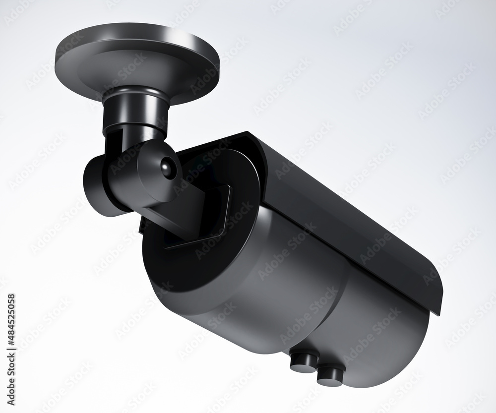 3d model of cctv camera isolated on white background Stock Illustration ...