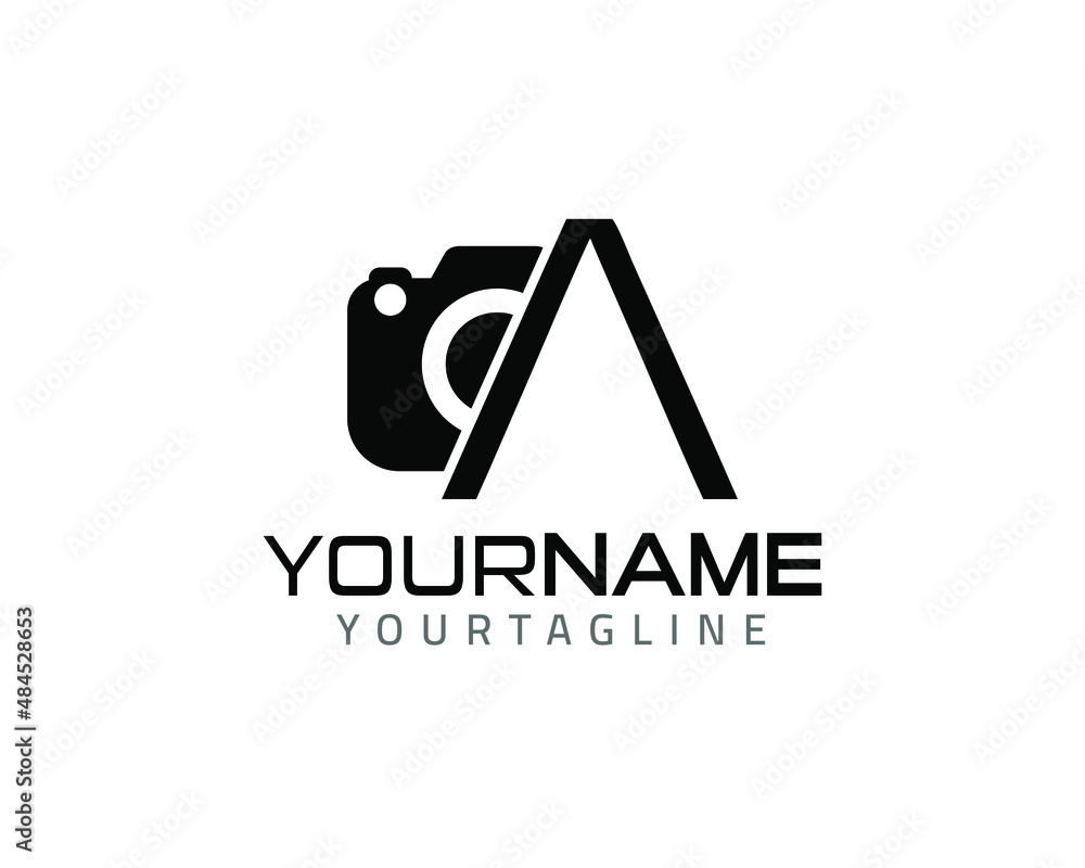 Letter A camera photography Logo template ,fully vector and customized ...