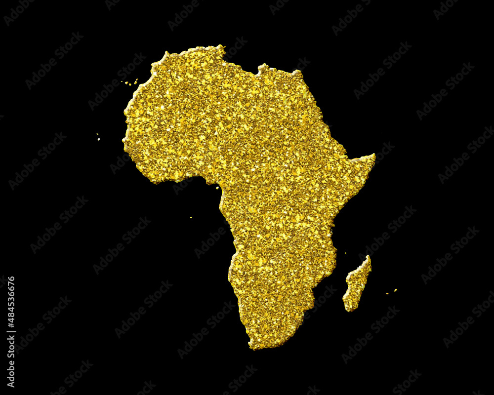 Africa Map African Golden Glitter Icon Logo Symbol illustration Stock ...