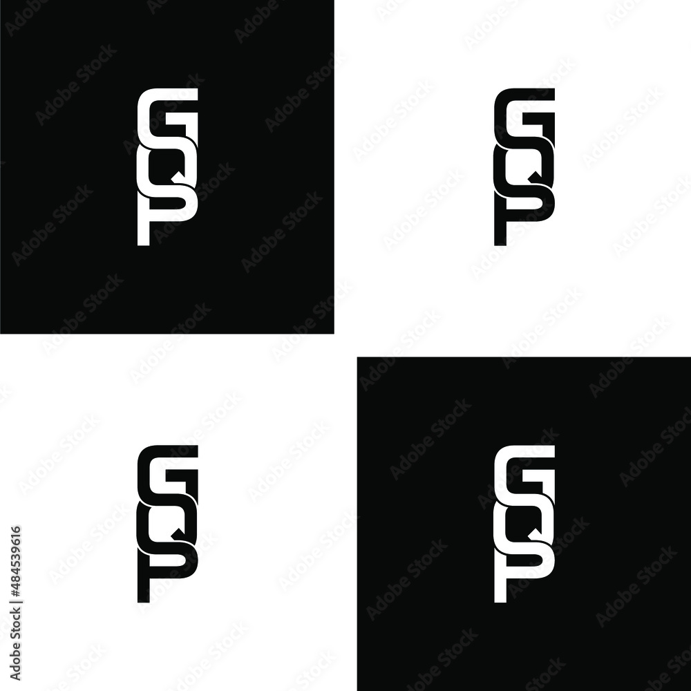 gqp letter original monogram logo design set Stock Vector | Adobe Stock