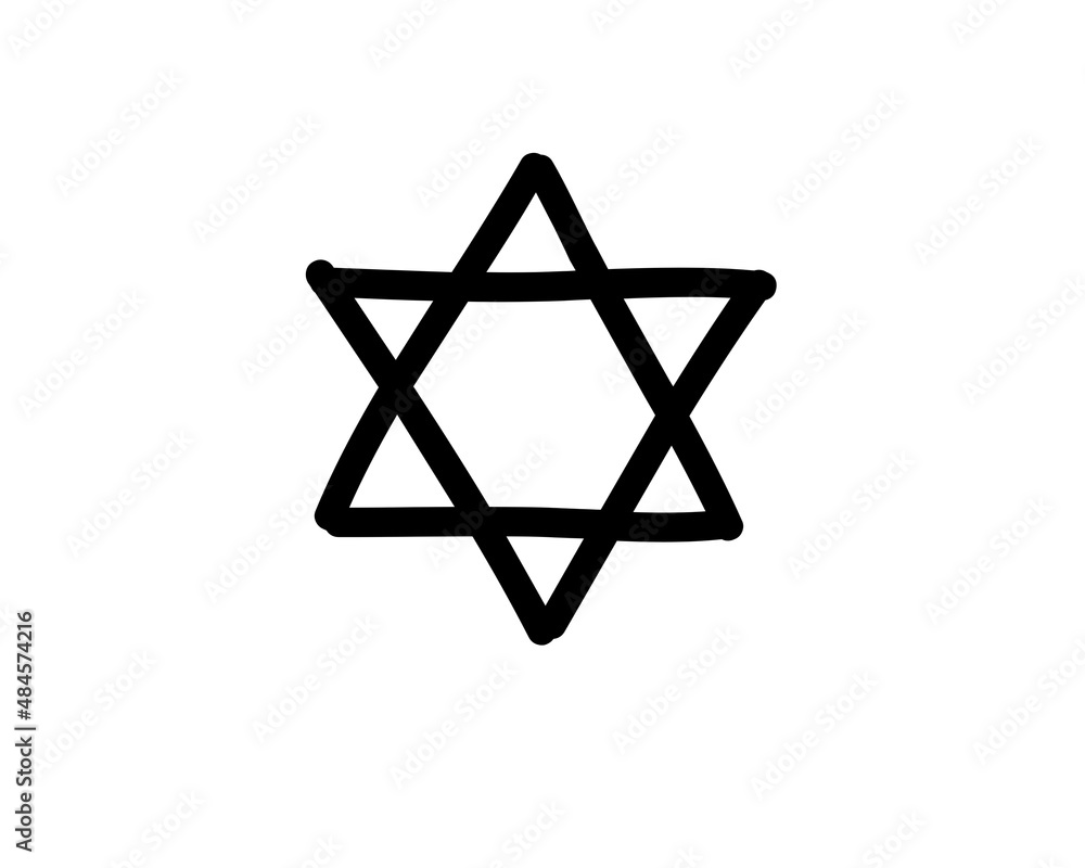 star of david White background illustration Stock Illustration | Adobe ...