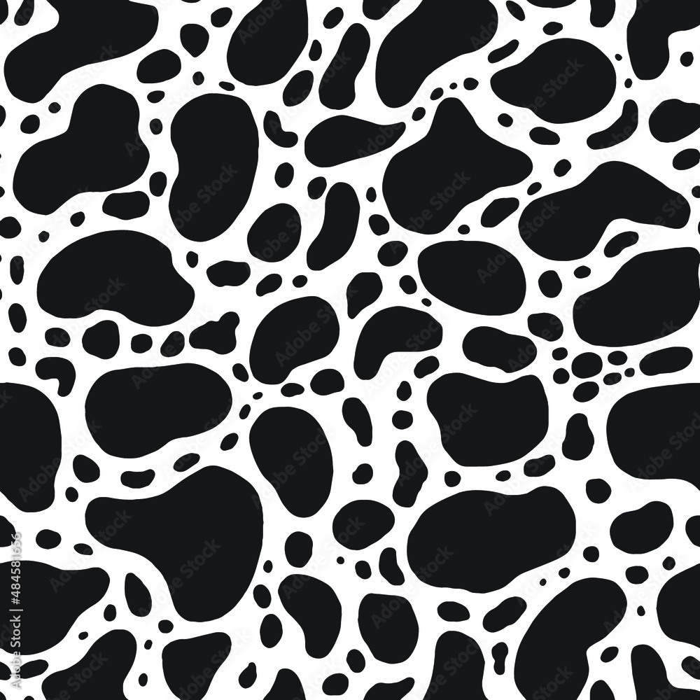 abstract cow print texture seamless background vector de Stock | Adobe ...