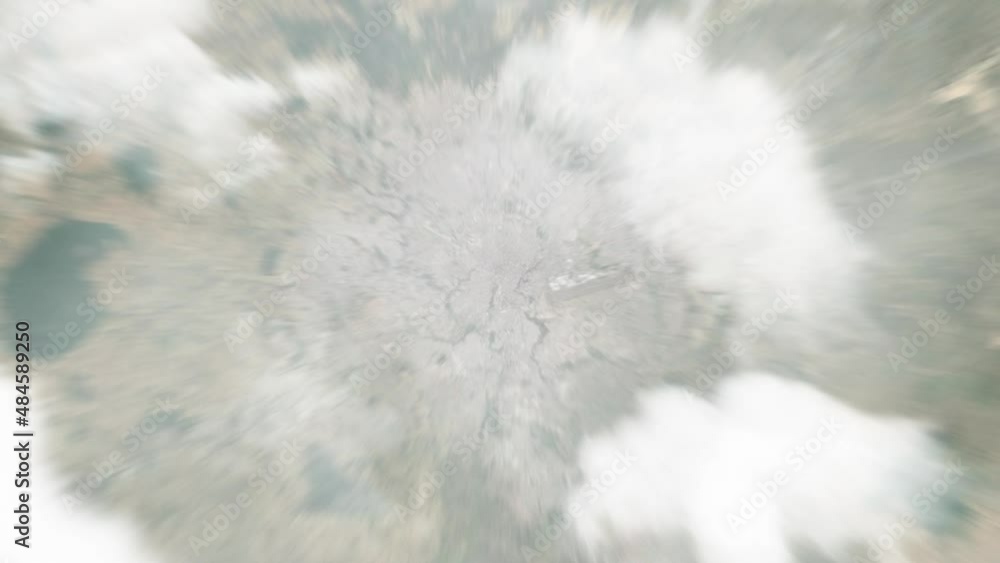 Video Stock Earth zoom in from outer space to city. Zooming on Addis ...