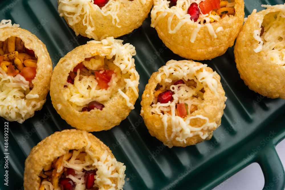Cheese Pani Puri Stock Photo | Adobe Stock