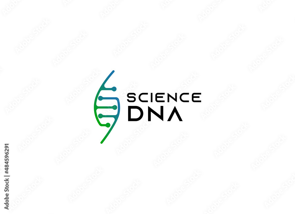 DNA logo design template. Icon for science technology Stock Vector ...