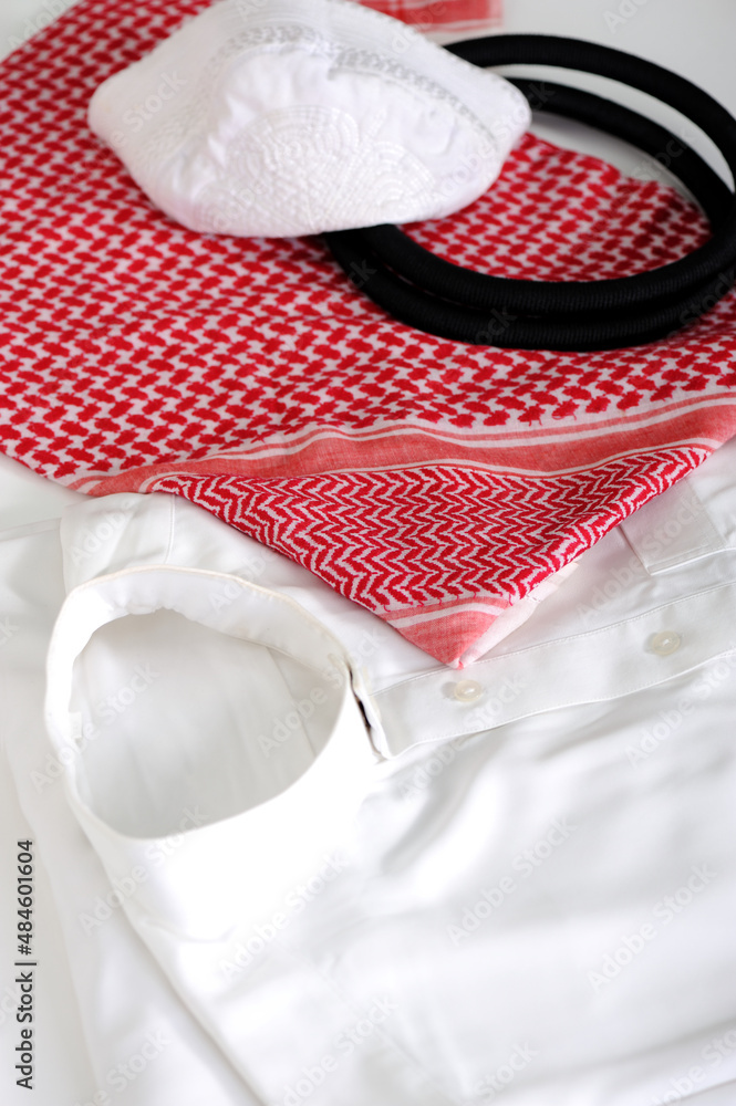 Arabian gulf clothes on clean white clothes Stock Photo | Adobe Stock