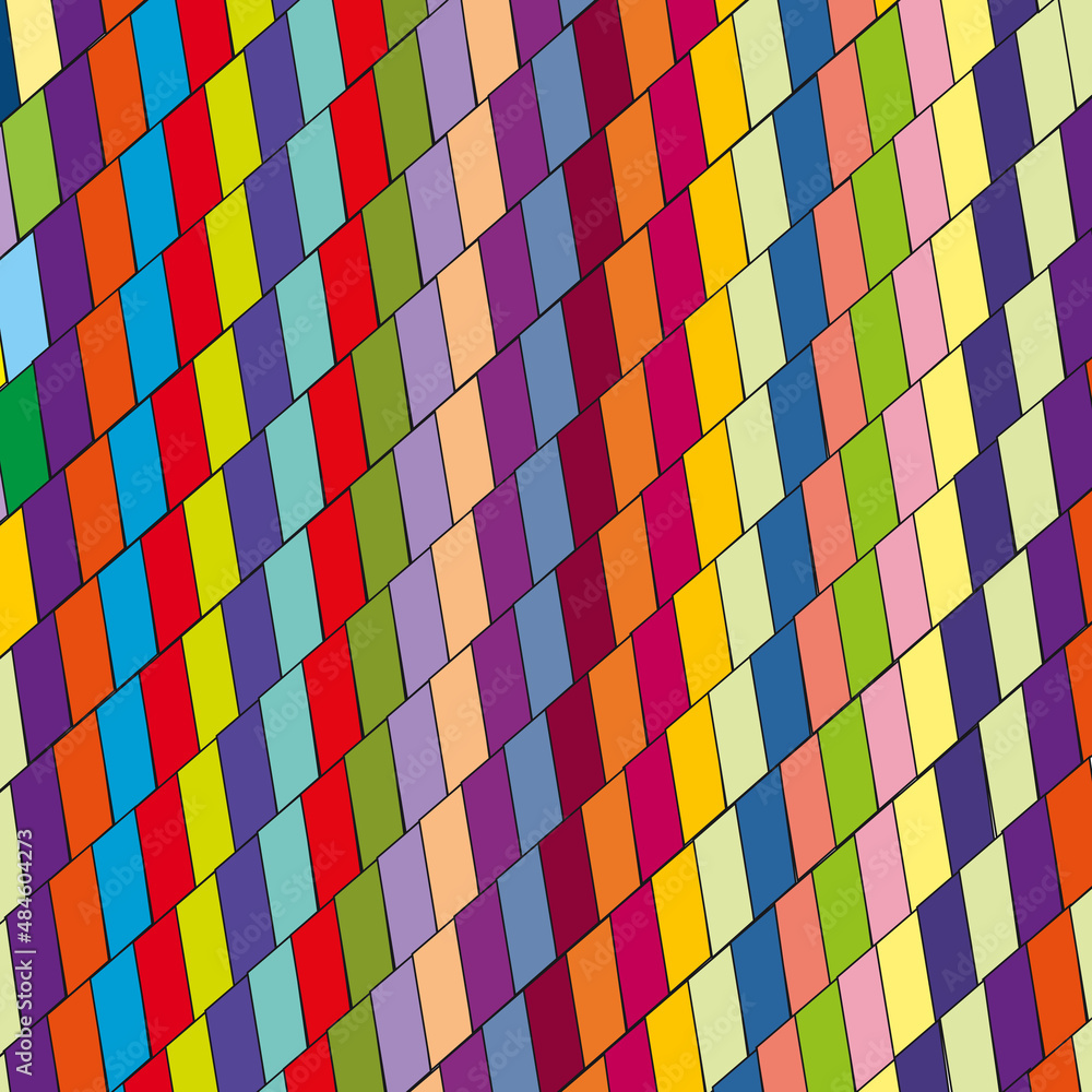 Fondo con figuras geométricas de colores variados. Stock Vector | Adobe ...