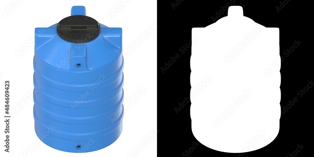 3D rendering illustration of a round water tank Stock Illustration ...