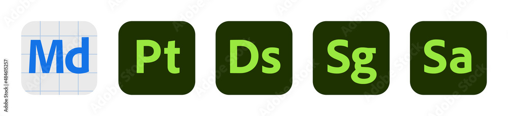 Adobe Substance 3D Software App Icons. Adobe Substance 3D Designer ...