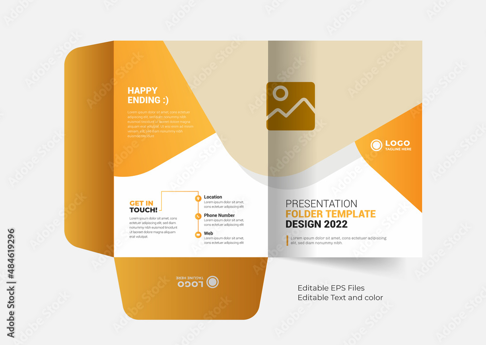Presentation Folder Design, Creative Presentation Folder Design Stock ...