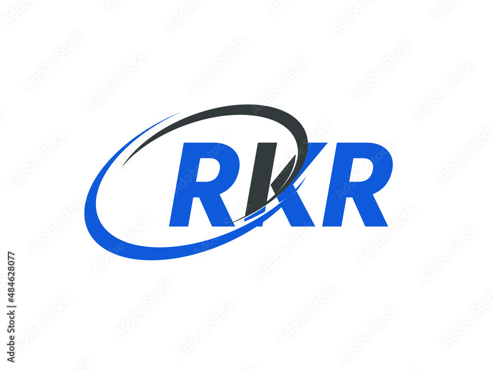 RKR letter creative modern elegant swoosh logo design Stock Vector ...