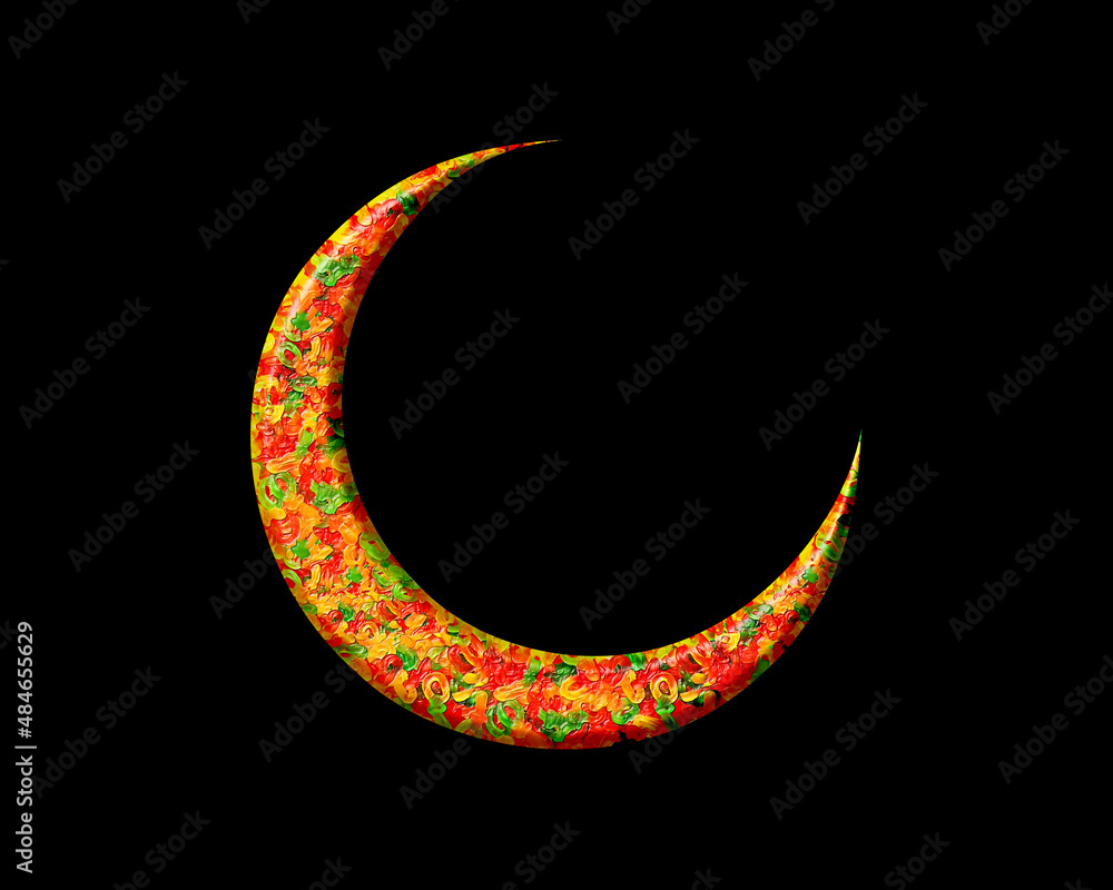 Moon Crescent Eid Emblem Sign, Jellybeans Yummy sweets Colorful jelly ...