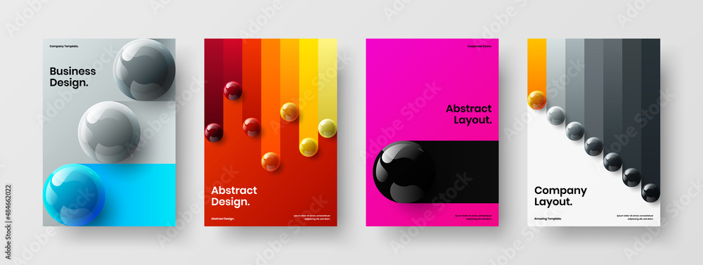 Unique presentation design vector layout composition. Premium realistic ...