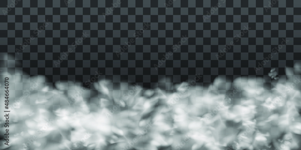 White fog texture isolated on transparent background. Steam special ...