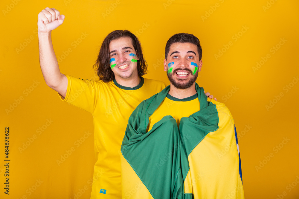Brazilian friends, Latin Americans, diversity, cheering for Brazil, in ...