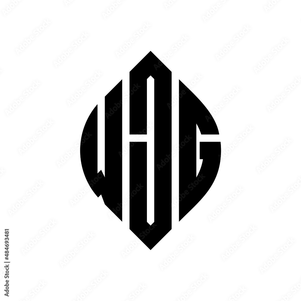 WJG circle letter logo design with circle and ellipse shape. WJG ...