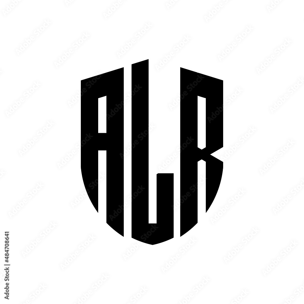 ALR letter logo design. ALR modern letter logo with black background ...