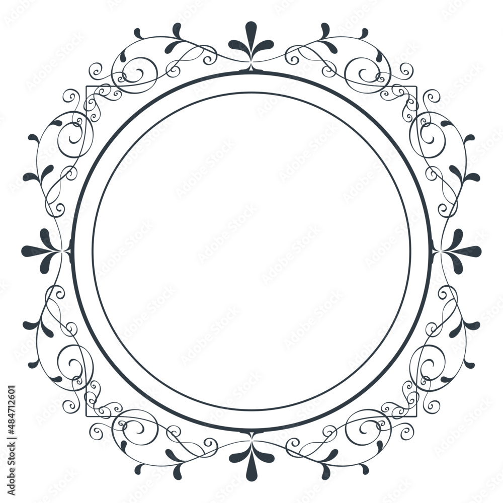elegant circular monogram Stock Vector | Adobe Stock