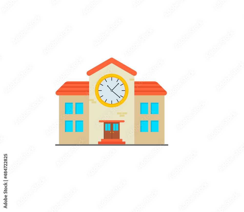 Vecteur Stock School building vector isolated icon. School emoji ...