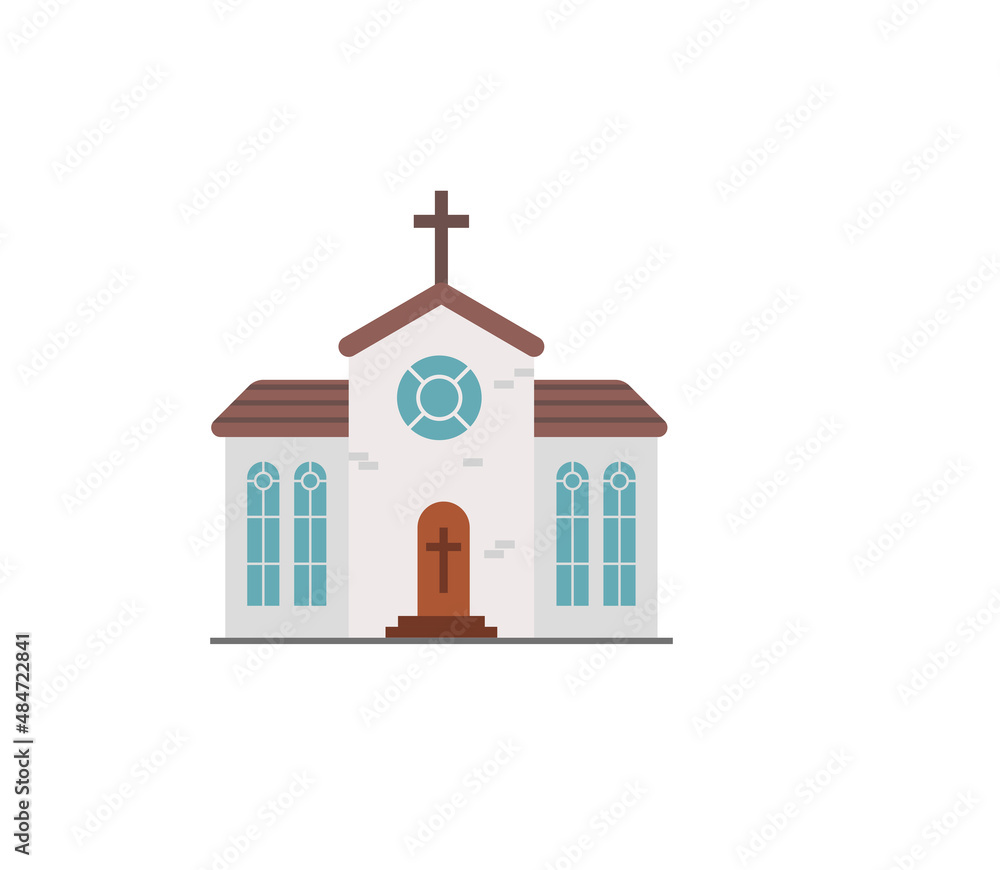 Church vector isolated icon. Church emoji illustration. Church vector ...