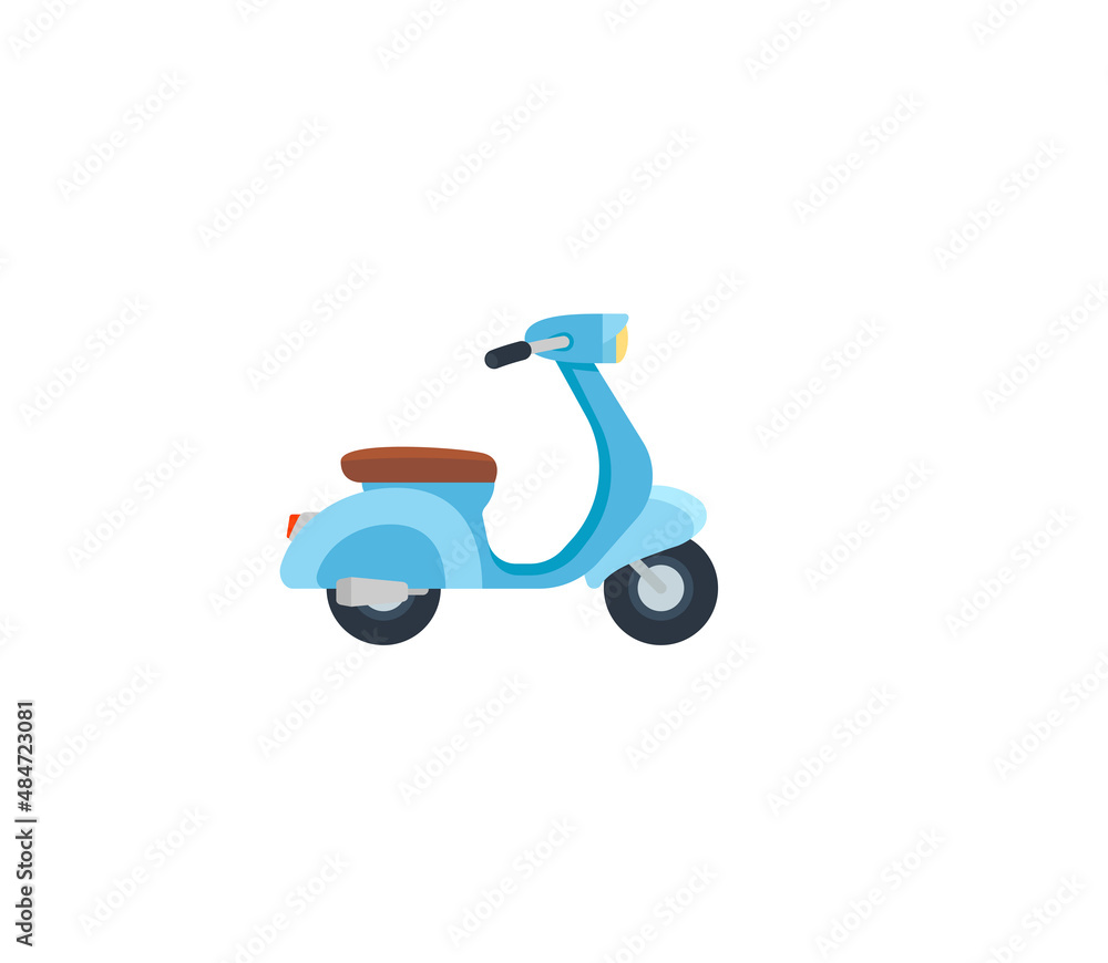 Motor scooter vector isolated icon. Motor scooter emoji illustration ...