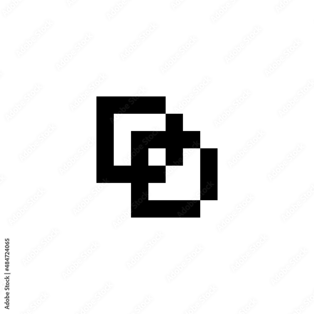 initial letters dd pixel art logo vector Stock Vector | Adobe Stock
