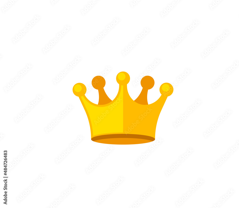 Golden Crown vector isolated icon. Emoji illustration. Crown vector ...