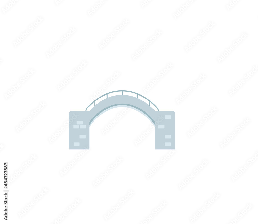 Bridge vector isolated icon. Emoji illustration. Arch Bridge vector ...
