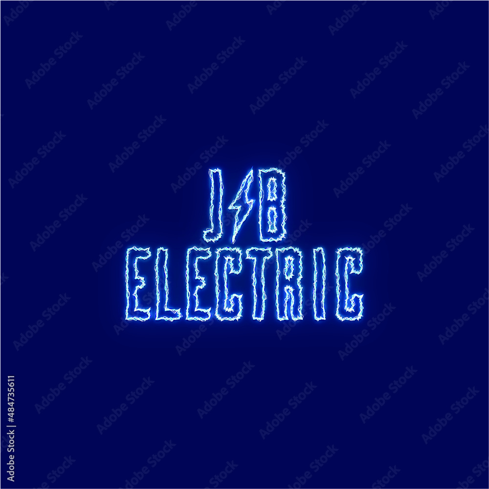 Electric logo design, Electricity logotype, Flat style Logo Design ...