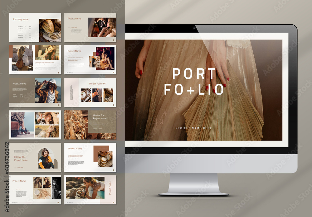 Digital Portfolio Layout Stock Template | Adobe Stock