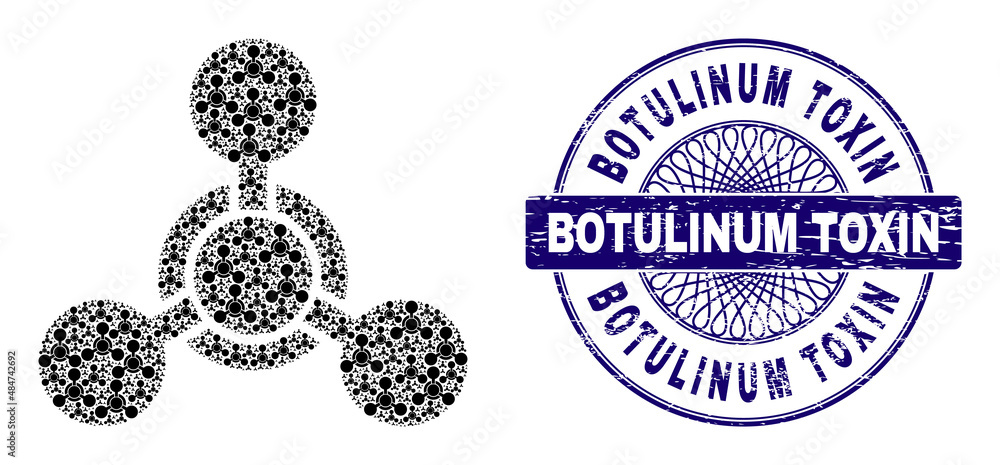 Recursion collage chemical poison and Botulinum Toxin round rubber ...