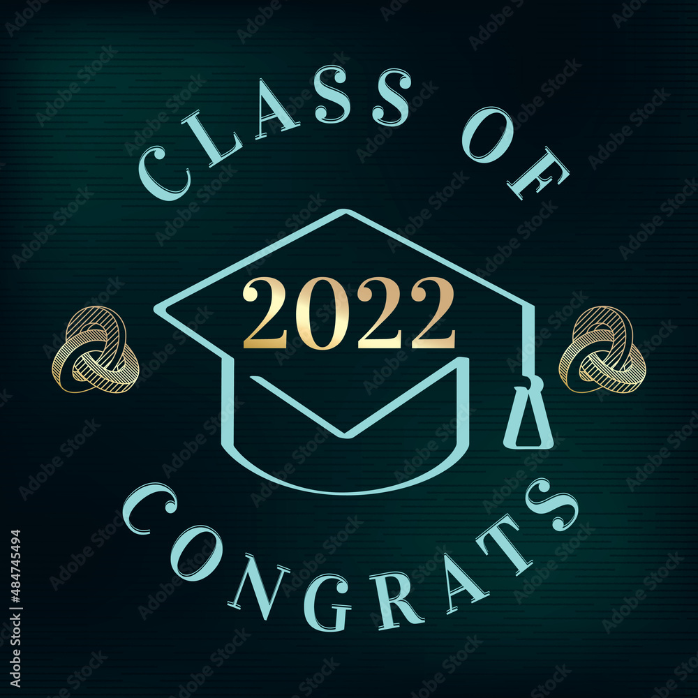 Class of 2022 Inverted Calligraphic Brush Style Logo with Square ...