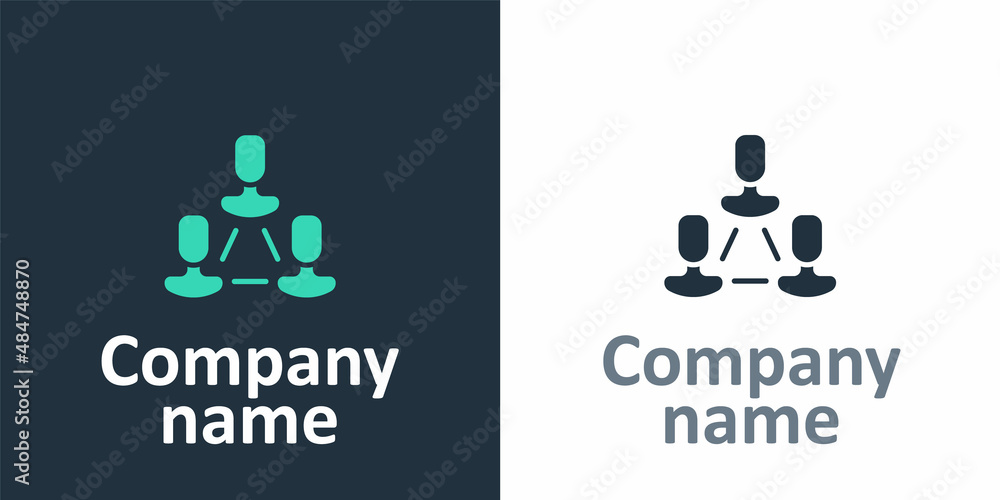 Logotype Business hierarchy organogram chart infographics icon isolated ...