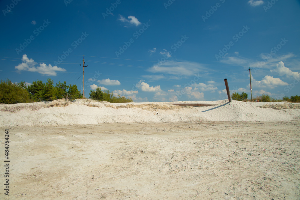 outskirts waste land polluted area after industrial human activity ...