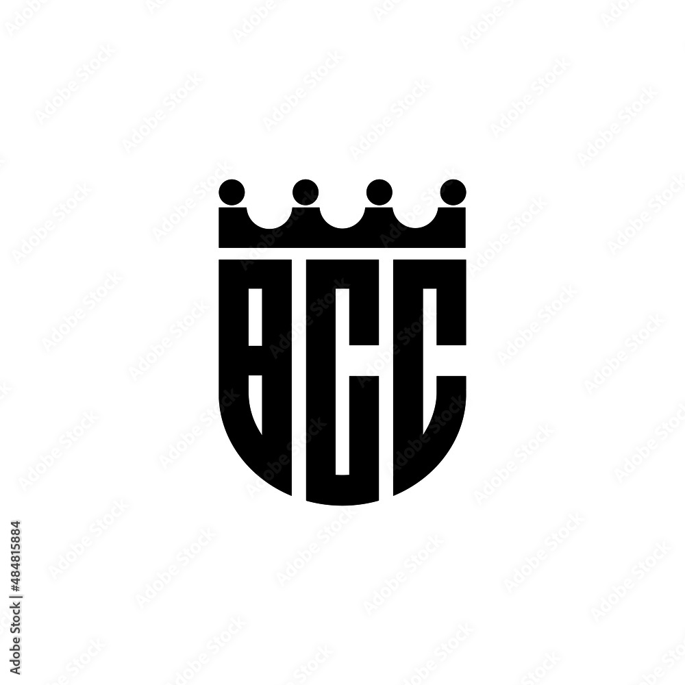 BCC letter logo design with white background in illustrator, vector ...