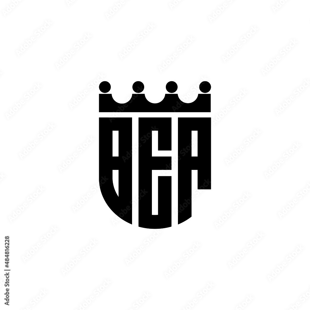 BEA letter logo design with white background in illustrator, vector ...