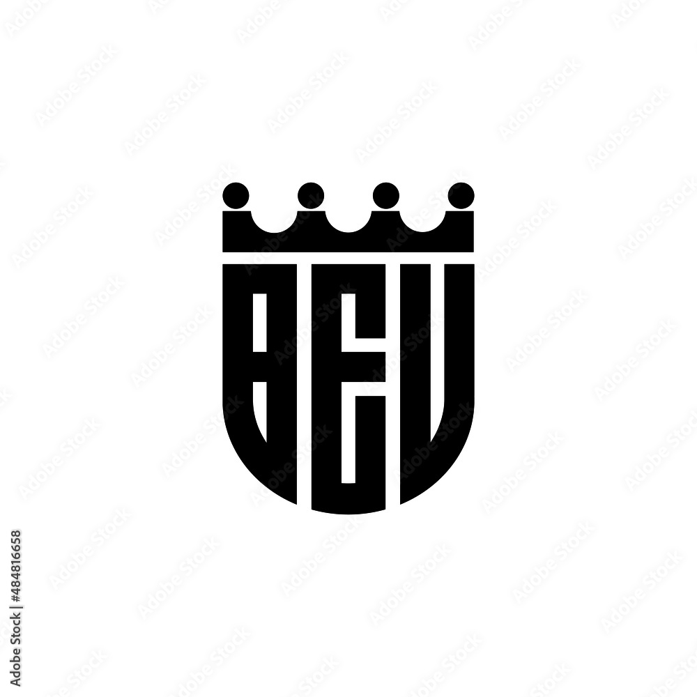 BEU letter logo design with white background in illustrator, vector ...